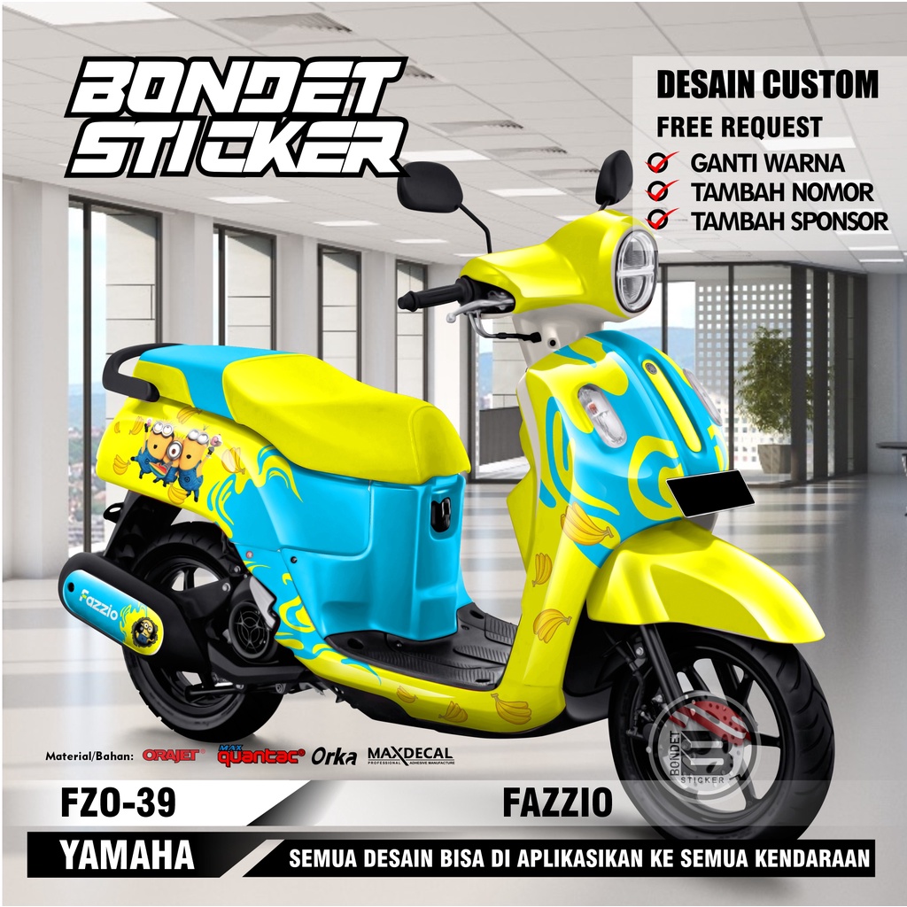 Jual STICKER MOTOR - DECAL YAMAHA FAZZIO FULL BODY KODE FZO-39 | Shopee ...