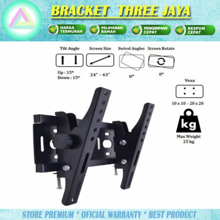 Jual Brack Braket Breket Bracket Briket Brecket Tv 24 28 32 40 Inch ...