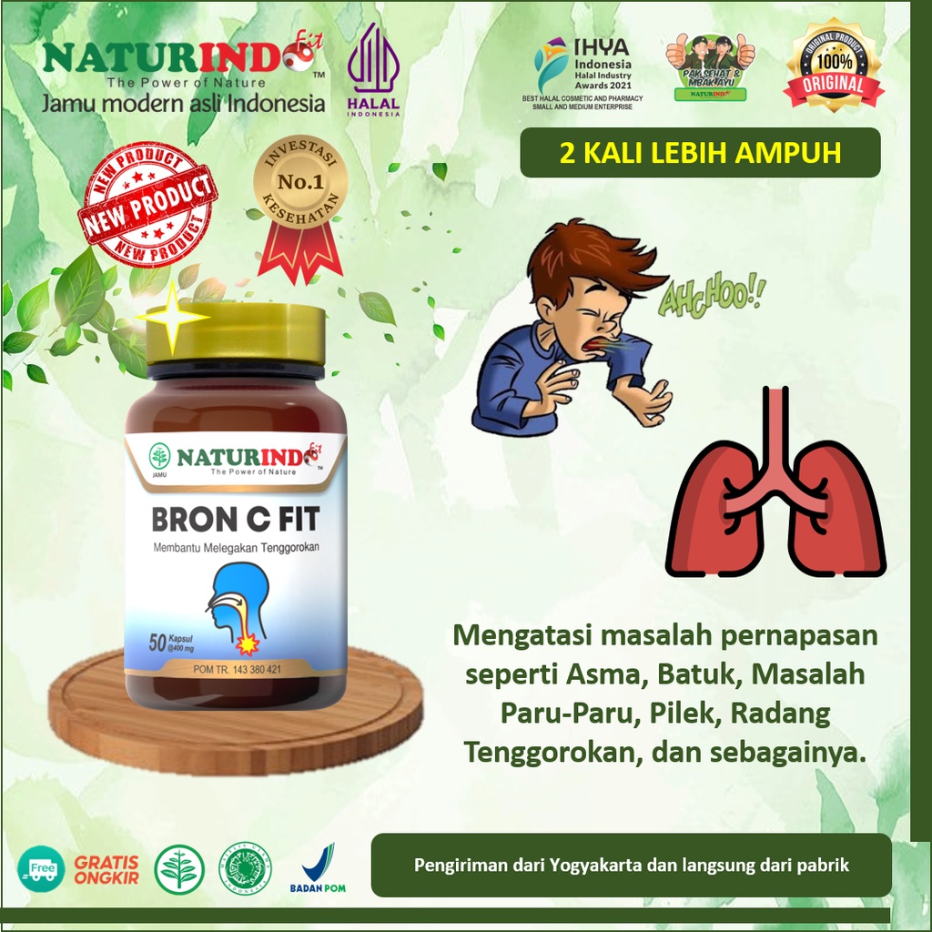 Jual Bron C Fit (Ramuan Alami Pembersih Paru-Paru) | Shopee Indonesia