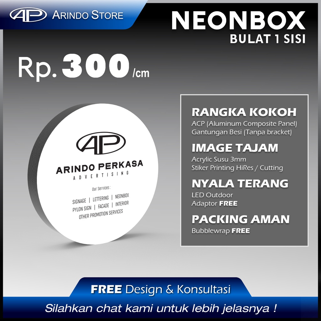 Jual Neon Box murah Neon box 1 sisi 40x40cm | Shopee Indonesia