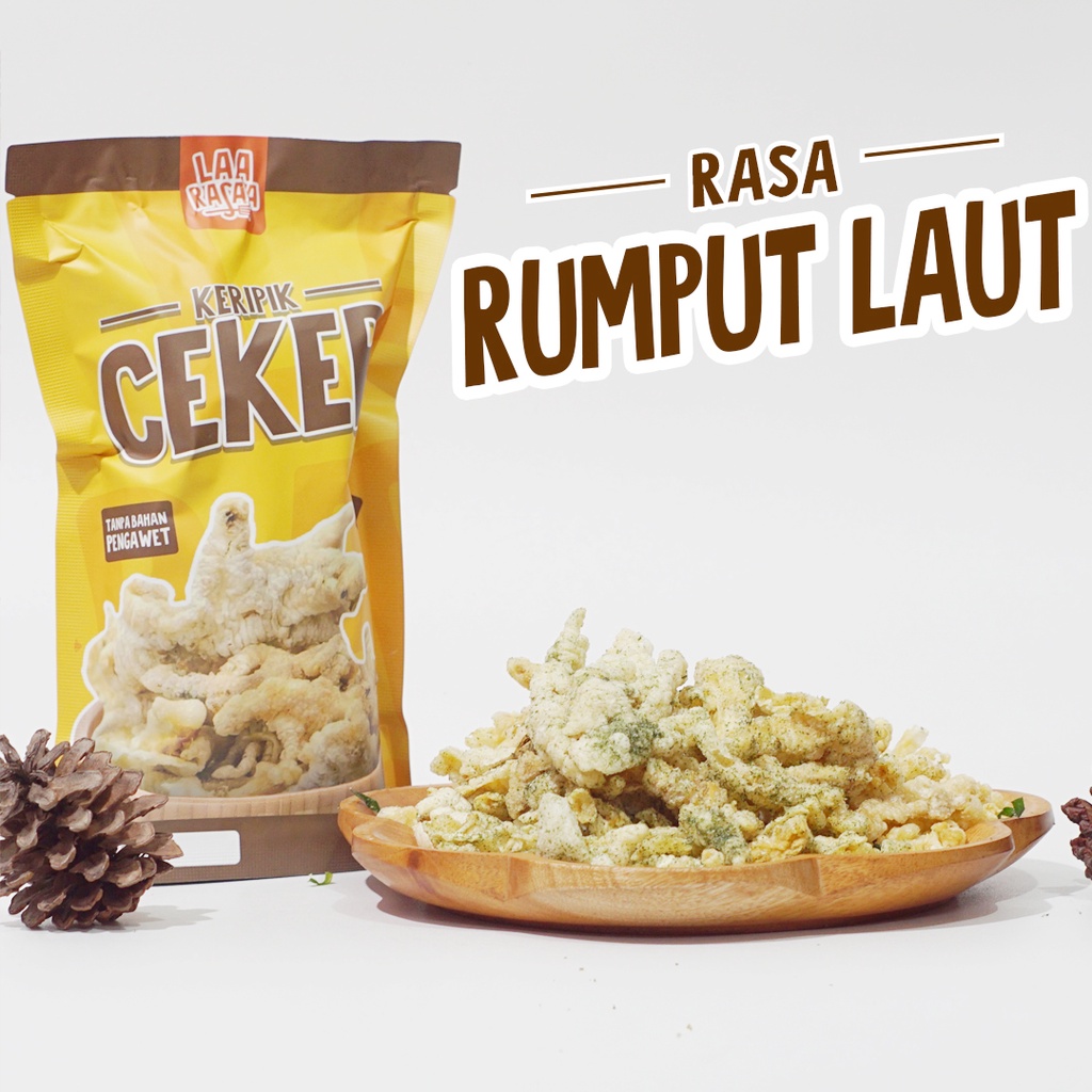 Jual Cemilan Makanan Ringan Keripik Kripik Kerupuk Ceker Rasa Rumput ...