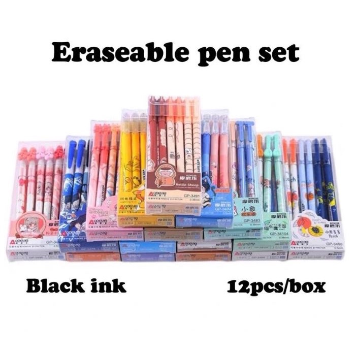 Jual 12pcs) pen bisa hapus/pen gel hapus/erasable pen/pen hapus lucu ...