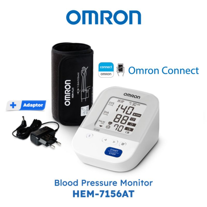 Jual OMRON HEM 7156T-A + ADAPTOR TENSIMETER DIGITAL + CONNECT BLUETOOTH ...