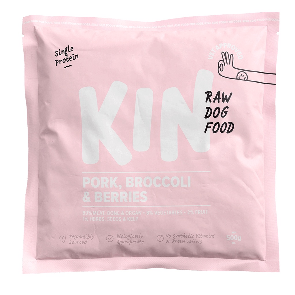 Jual Kin Dog Food - Pork, Broccoli & Berries 500g | Shopee Indonesia