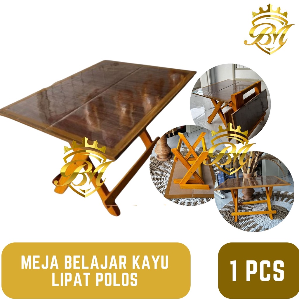 Jual Meja Lipat Polos - Meja Belajar Kayu Lipat Polos - Meja Mengaji ...