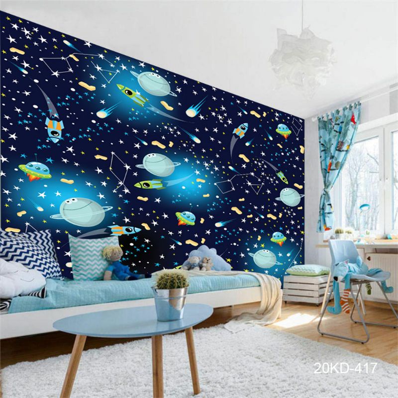 Jual Wallpaper Dinding Kamar Anak Tema Rocket Astronot-Wallpaper Tema ...