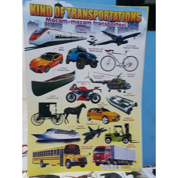 Jual POSTER MENGENAL TRANSPORTASI | Shopee Indonesia