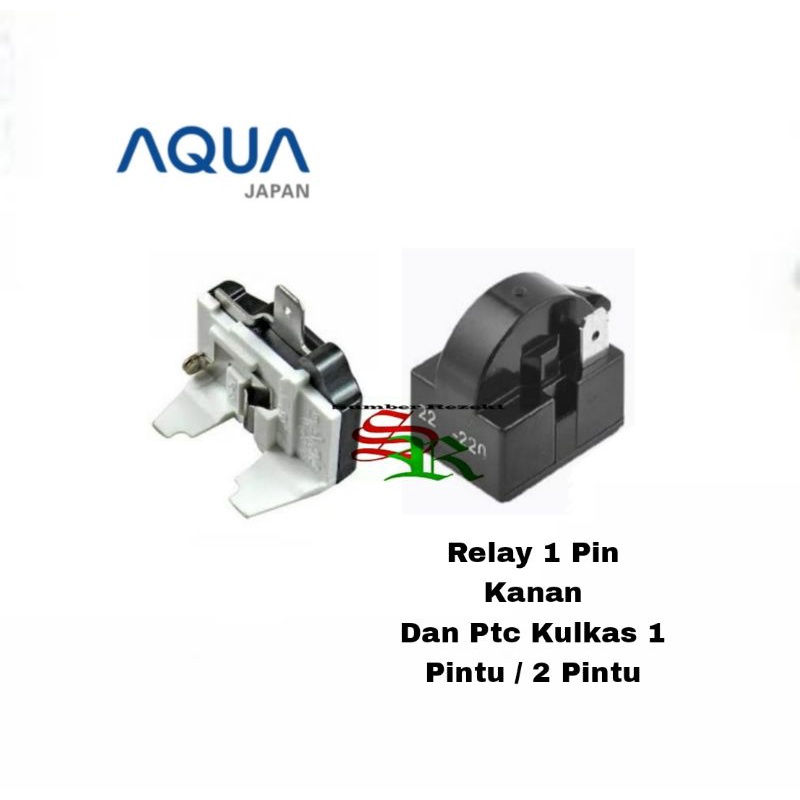 Jual Relay pin 1 kanan + ptc overload kulkas AQUA 1 pintu / 2 pintu ...