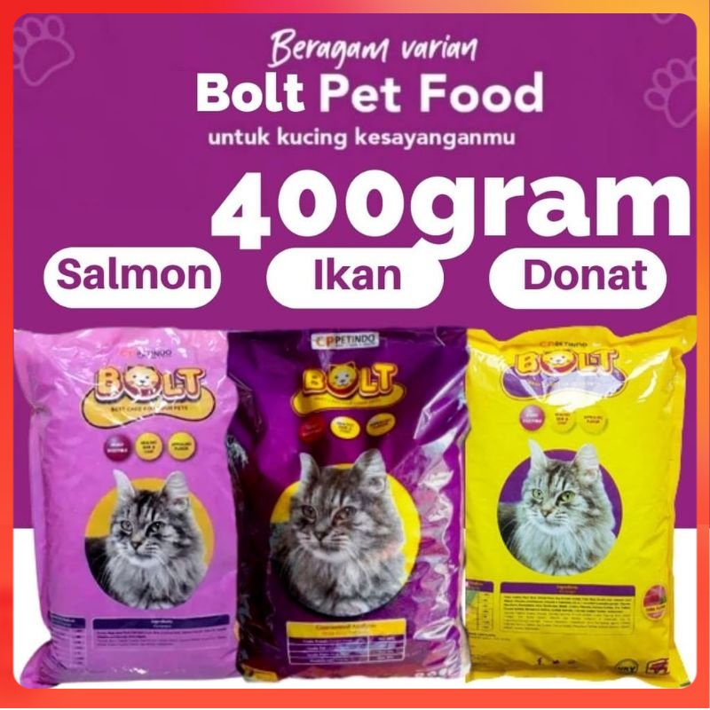 Jual Makanan Kucing Bolt Pakan Kucing Bolt Catfood Varian Lengkap Murah ...