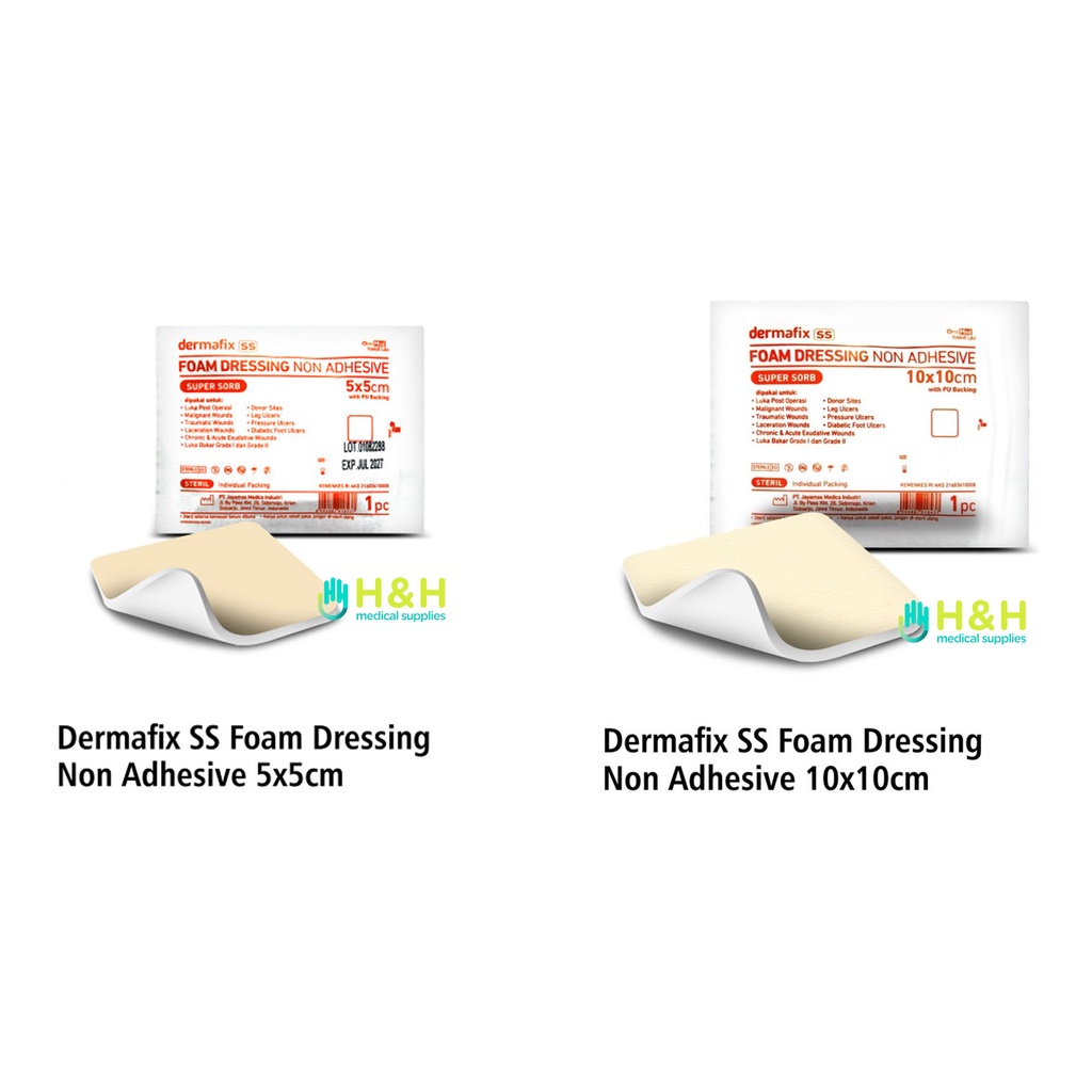 Jual Dermafix SS Foam Dressing NON ADHESIVE / Perban Luka / Plester ...