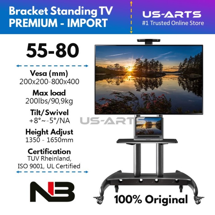 Jual BRACKET STANDING TV 85 80 77 75 65 55 INCH BRAKET BREKET STAND TV ...