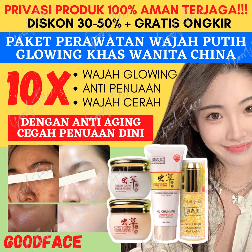 Jual YU CHUN MEI Cordyceps Whitening Kit | Shopee Indonesia