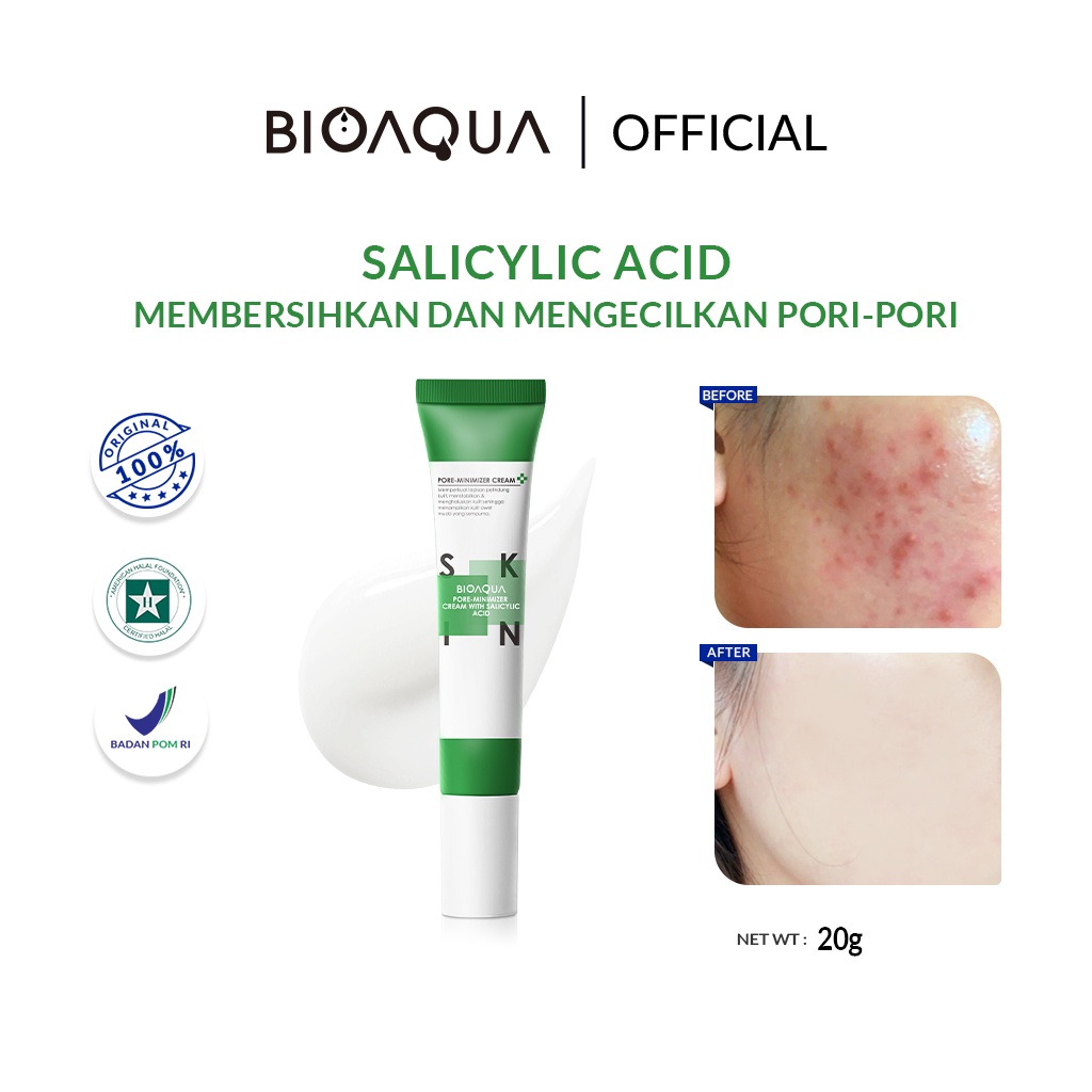Jual BIOAQUA Salicylic Acid Pore Refining Cream 20g | Shopee Indonesia