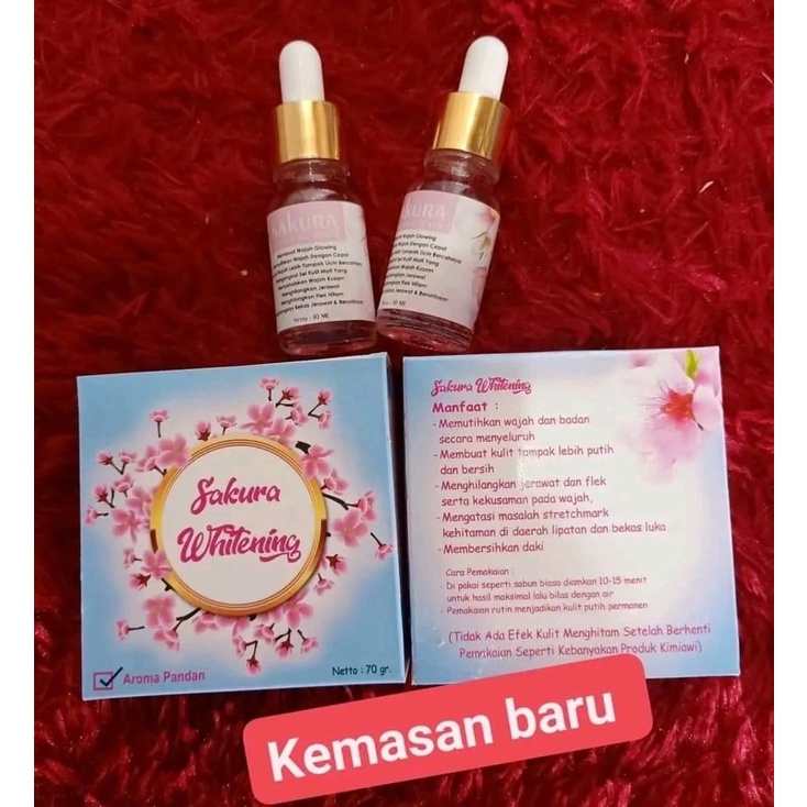 Jual Paket Sakura isi 2 (Sabun & Serum) Sakura Whitening | Shopee Indonesia