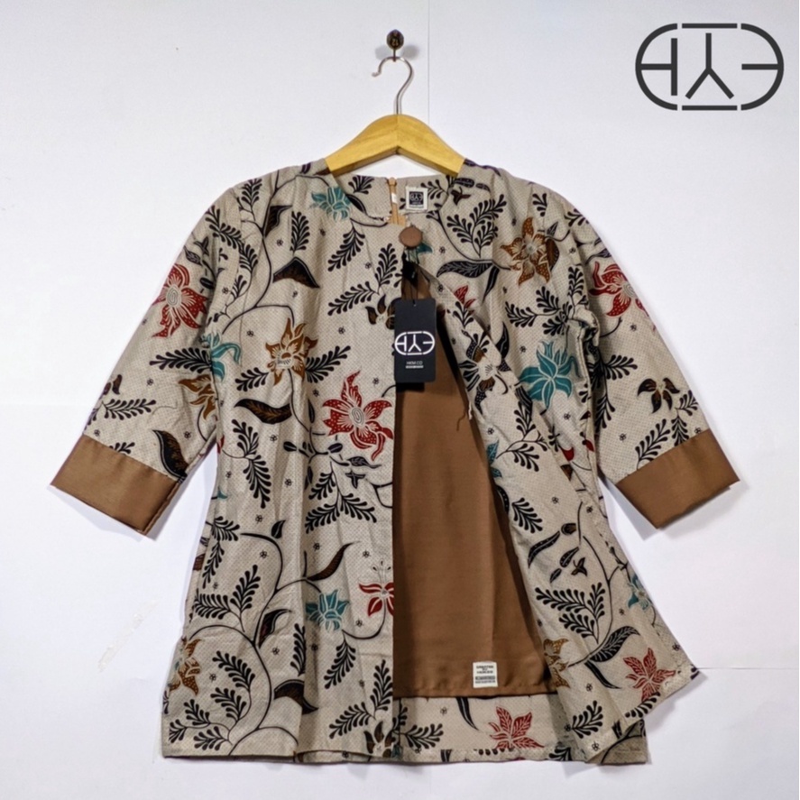 Jual Atasan Blus Batik Retro Vintage Cewek Kekinian Lengan 3/4 katun ...