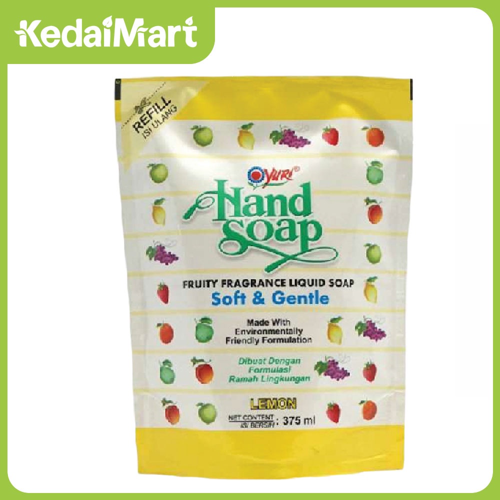 Jual Yuri Hand Soap Lemon Pouch 375 ml | Shopee Indonesia