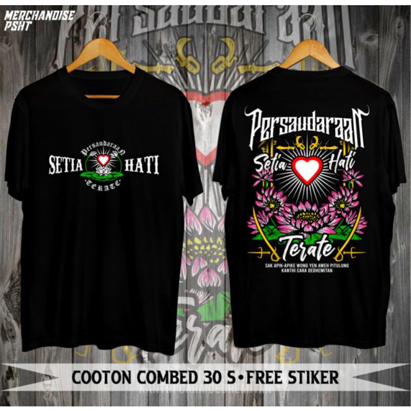 Jual KAOS LAMBANG PSHT KEREN BUNGA KAOS SH TERATE BAJU HATI BERSINAR ...