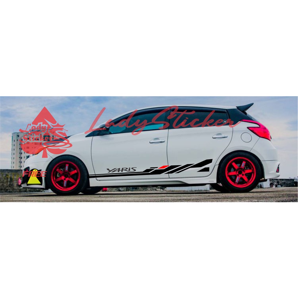 Jual jual sticker mobil yaris cutting sticker mobil toyota yaris body ...