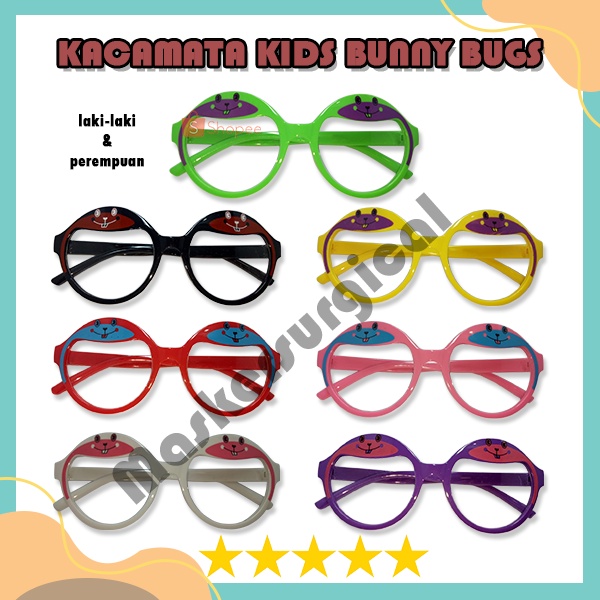 Jual Kacamata Anak Anak Cewek Cowok Bentuk Bulat Oval Motif Karakter ...