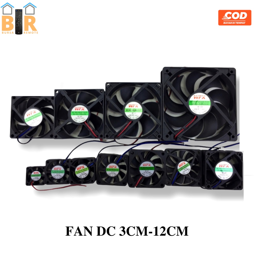 Jual MINI COOLING FAN DC 3CM - 12CM 12V 1A Dc CPU include connector 2 ...