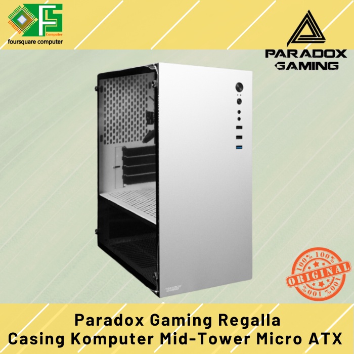 Jual PC Casing Paradox Gaming Regalla Tempered Glass Micro ATX Case ...