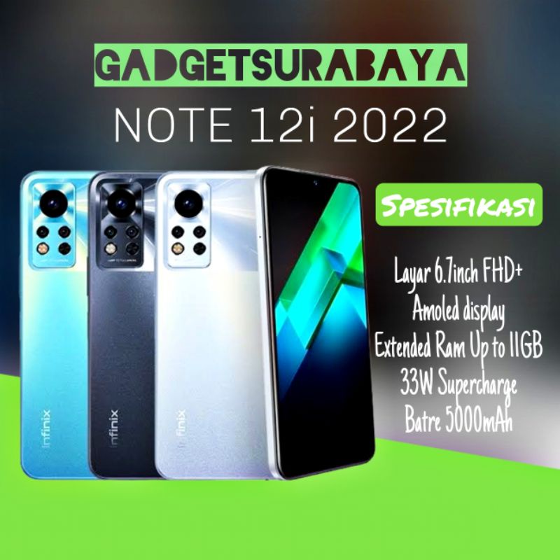 Jual Infinix Note 12i 2022 Ram Up to 11GB Internal 128GB Baru Garansi ...
