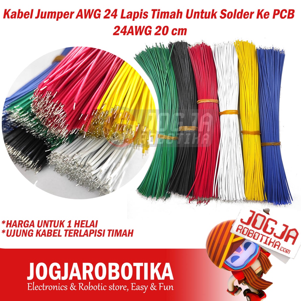 Jual Kabel Jumper AWG 24 Lapis Timah Untuk Solder Ke PCB 24AWG 20 cm ...