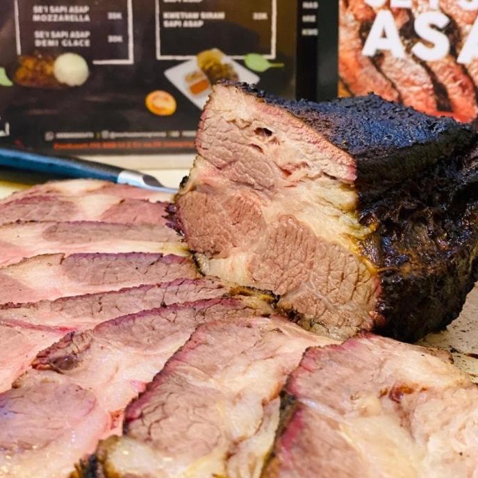 Jual sei sapi asap brisket lengkap dengan sambal 500gram (smoked ...