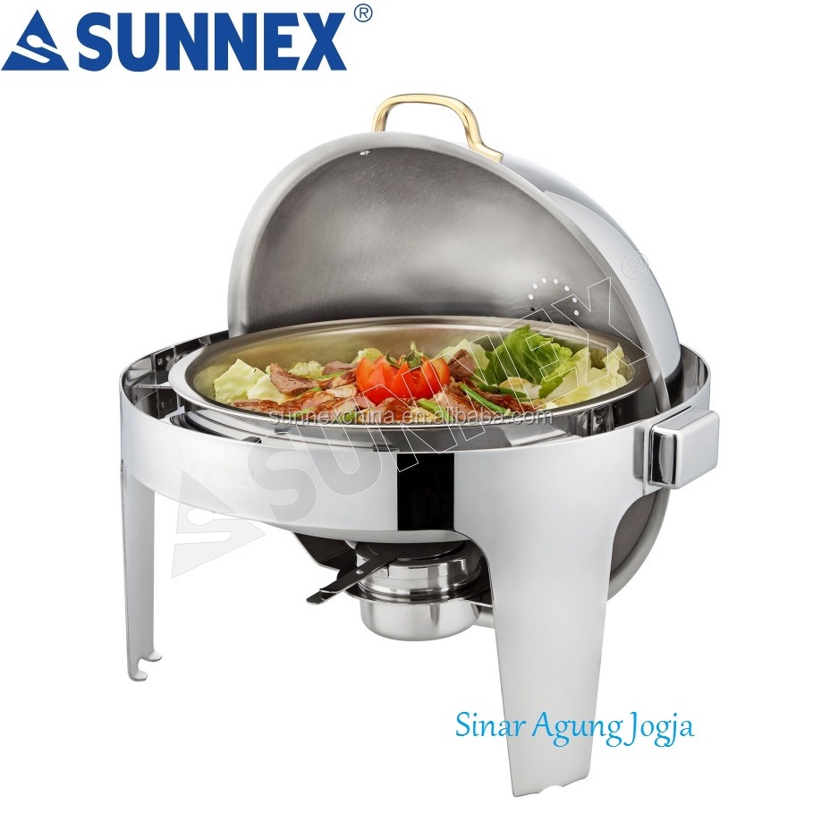 Jual SUNNEX Chafing dish rolltop pemanas bulat 4.0 liter | Shopee Indonesia