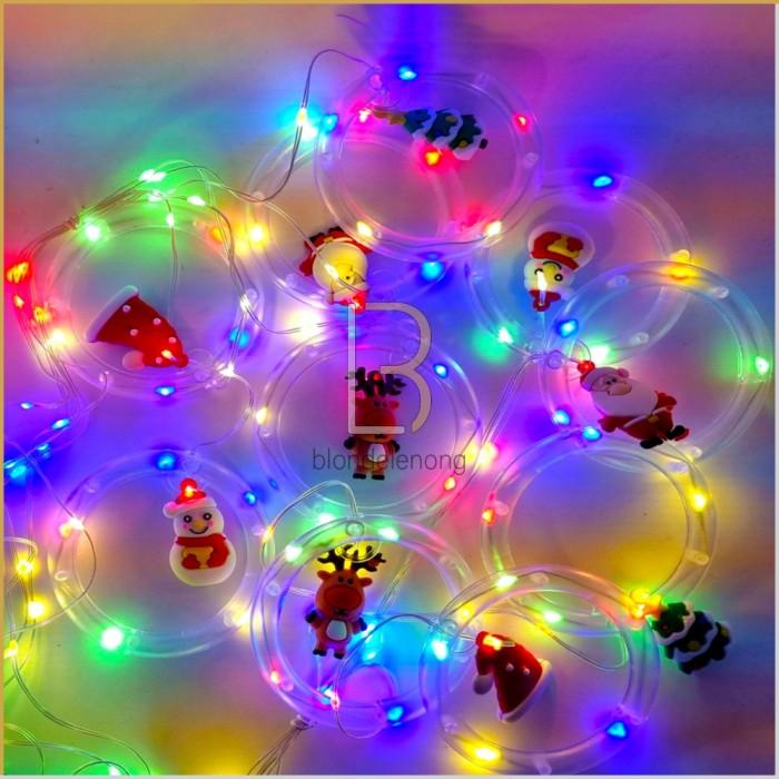 Jual Lampu Led Hiasan Santa Natal Pohon Tirai Gantung RGB Warm White ...