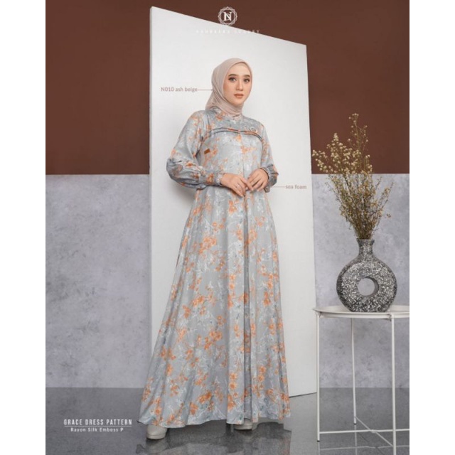 Jual Grace Dress Pattern Nadheera Luxury | Shopee Indonesia