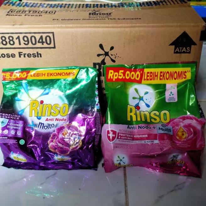 Jual 7 pcs RINSO BUBUK Molto Purple Perfume Essence Deterjen Bubuk 195 ...