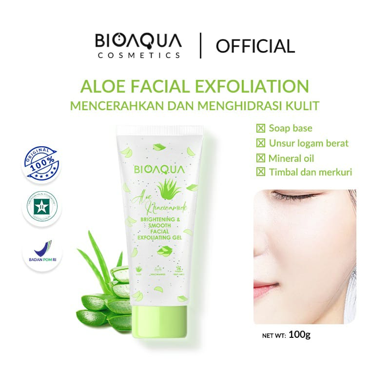 Jual BIOAQUA Scrub Wajah Niacinamide Brightening & Smooth Facial ...
