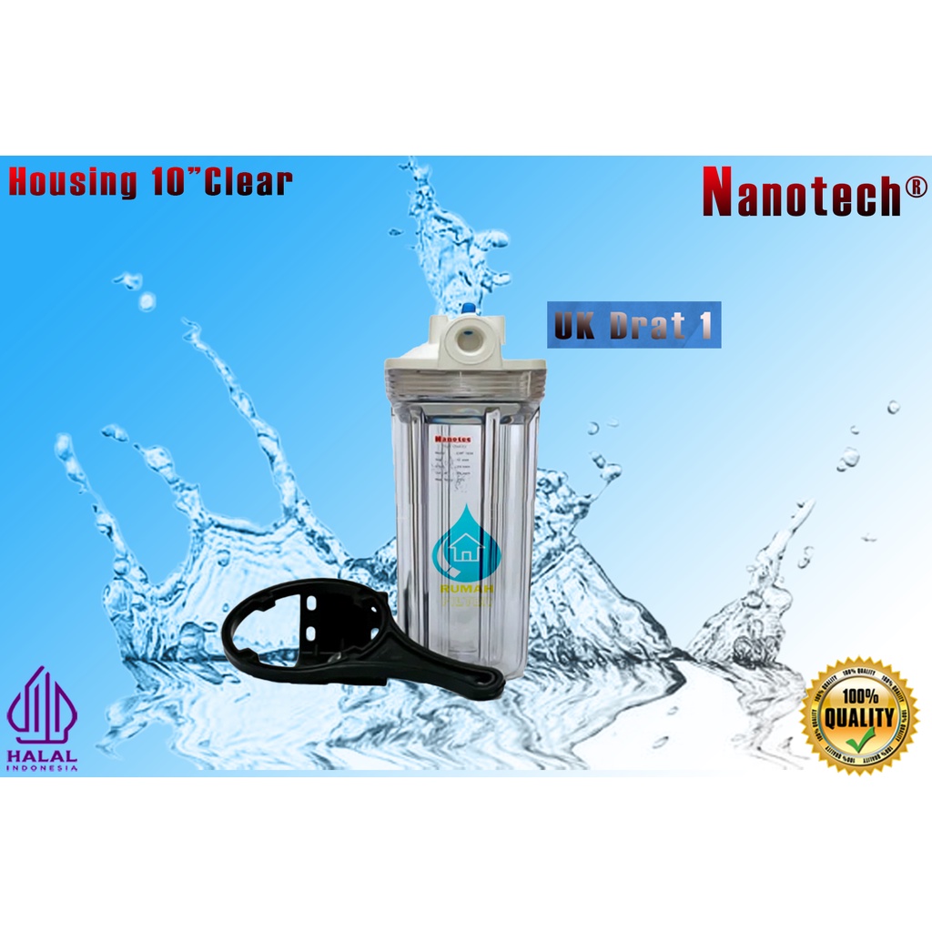 Jual housing filter air 10'' Nano, 1/2, 1/4,3/4,1 (HARGA UNTUK 1 buah ...
