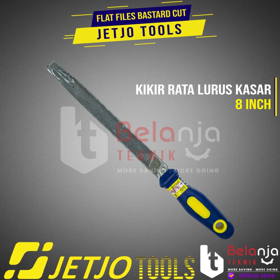 Jual JETJO TOOLS Flat Files Bastard Cut 8" Kikir Rata Lurus Kasar 8 ...