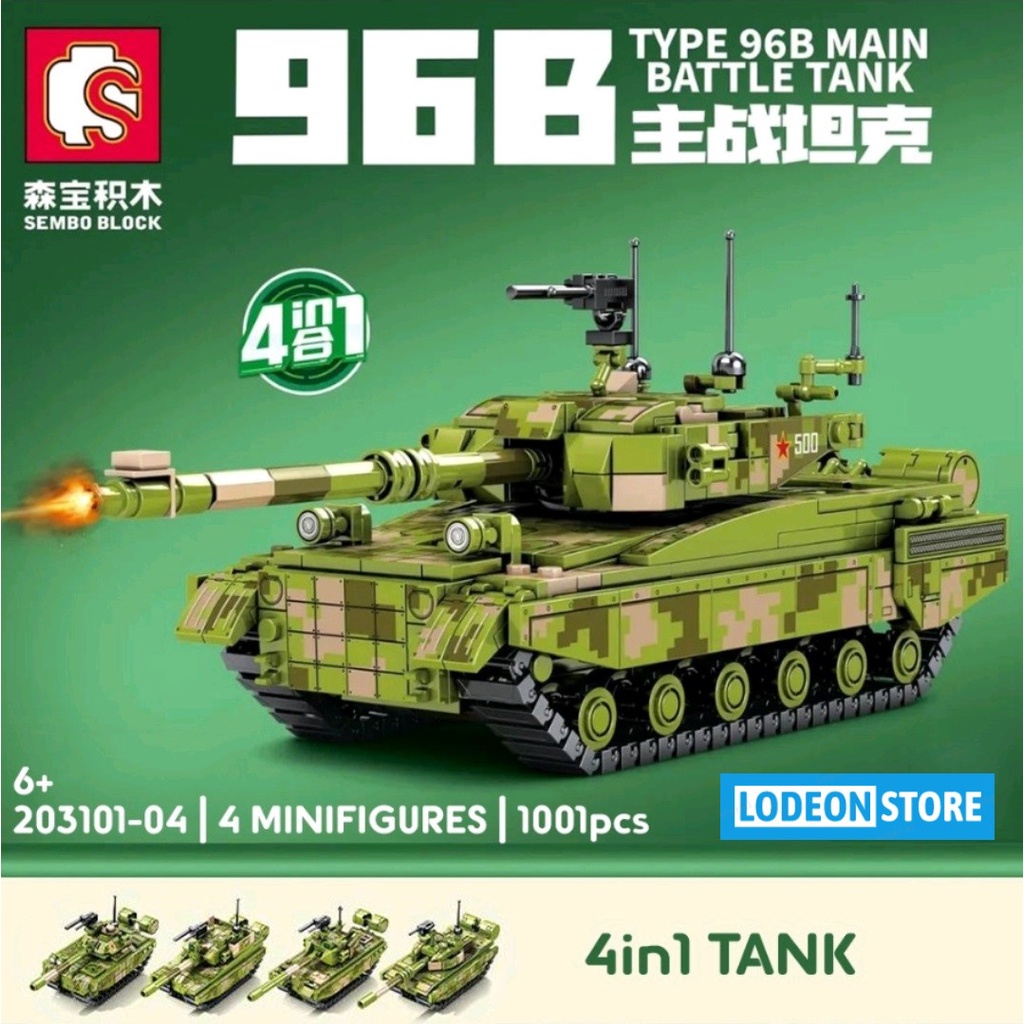 Jual Sembo Block Type 96B Main Battle Tank 4 in 1 203101 - 203104 ...