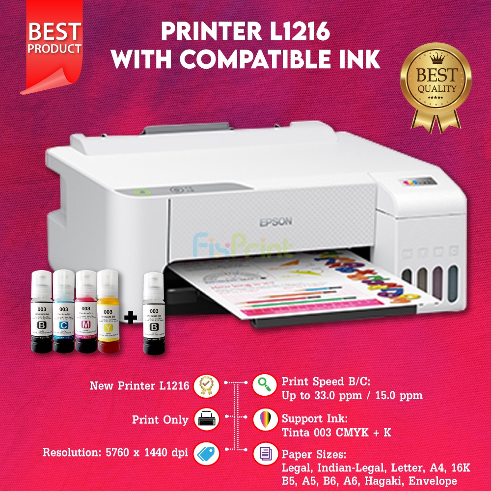 Jual Printer Epson Ecotank L1216 New Original Eco Tank pengganti L1110 ...