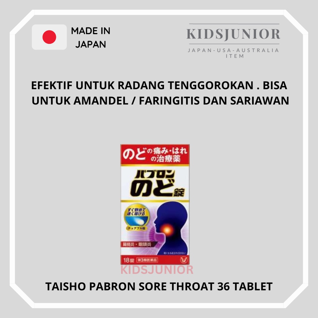 Jual Taisho pabron sore throat obat sakit radang tenggorokan amandel ...