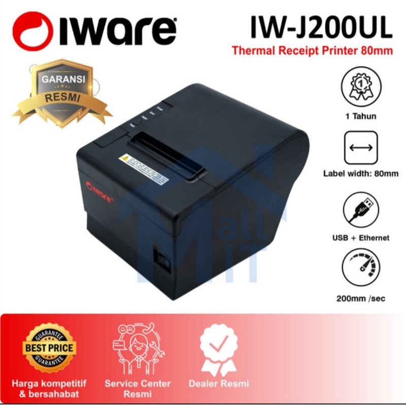 Jual Printer Kasir Thermal Iware IW-J200 USB+Lan+ Serial Autocutter ...