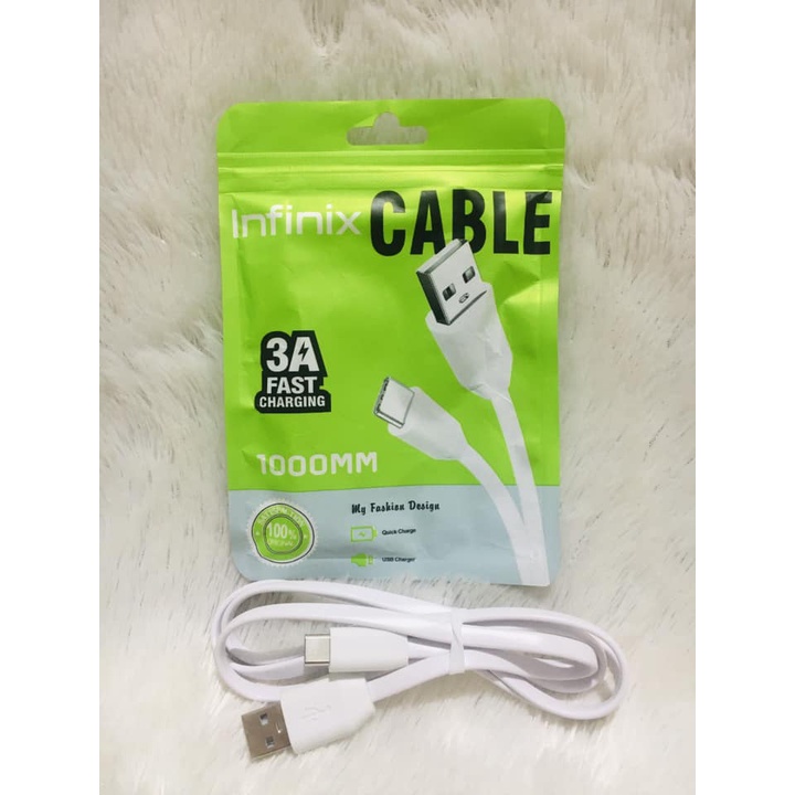 Jual Kabel Data Cable Casan 3A Infinix fast Charging USB type C White ...