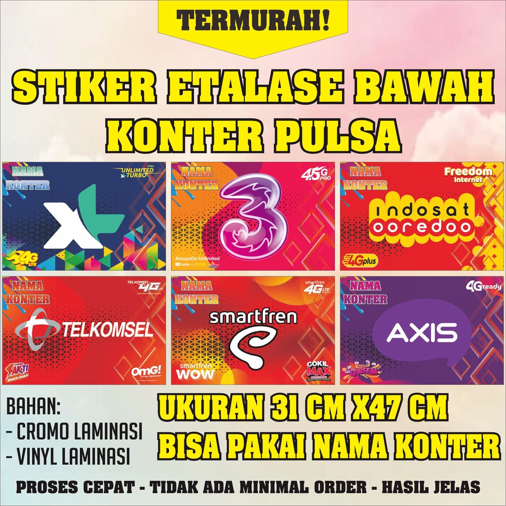 Jual Stiker Etalase Konter Bagian Bawah / Stiker Dekorasi Konter ...