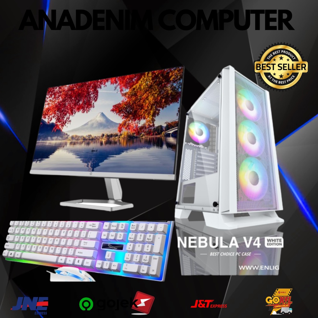 Jual PC Gaming Rakitan FULL SET WHITE PC GAMING INTEL CORE i5 12400F I ...