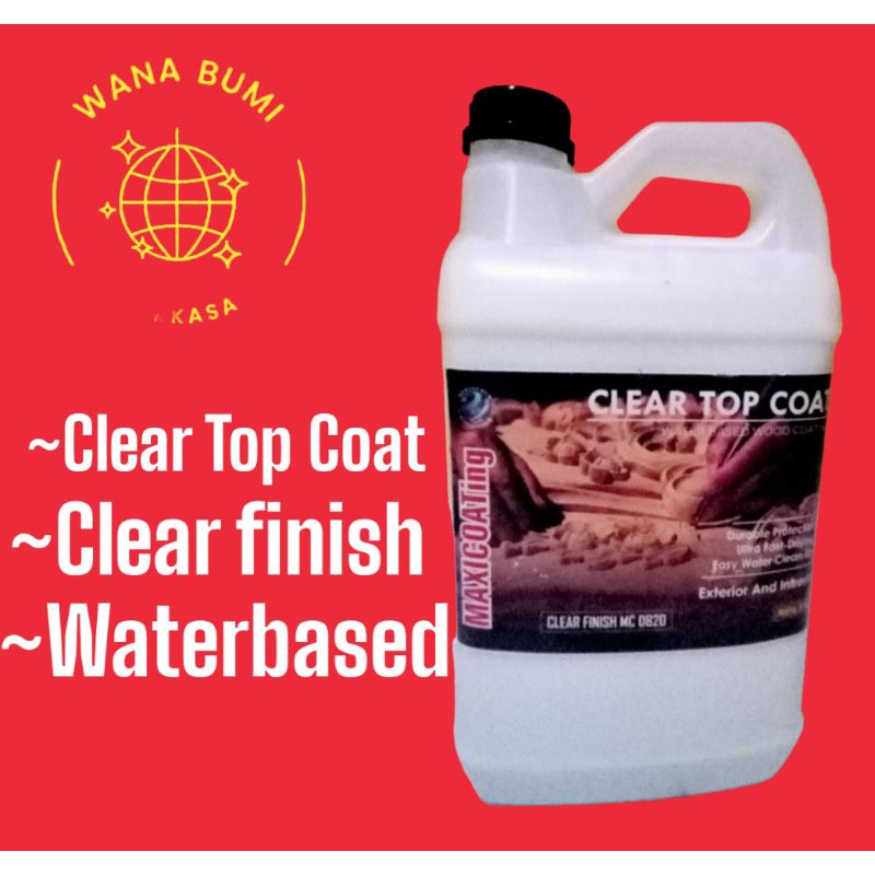 Jual CLEAR TOP COAT | CLEAR GLOSS | WATERBASED | MAXICOATing 5000.gram ...
