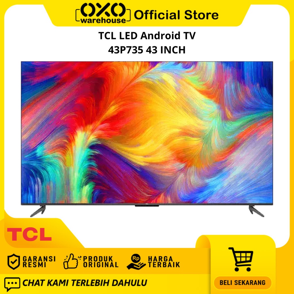 Jual TCL Android Tv 43P735 43 Inch Televiai Low Watt Garansi Resmi | Shopee Indonesia