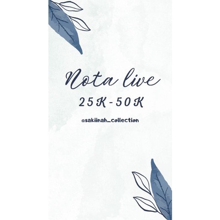 Jual NOTA LIVE 25K-50K (beserta biaya admin) | Shopee Indonesia