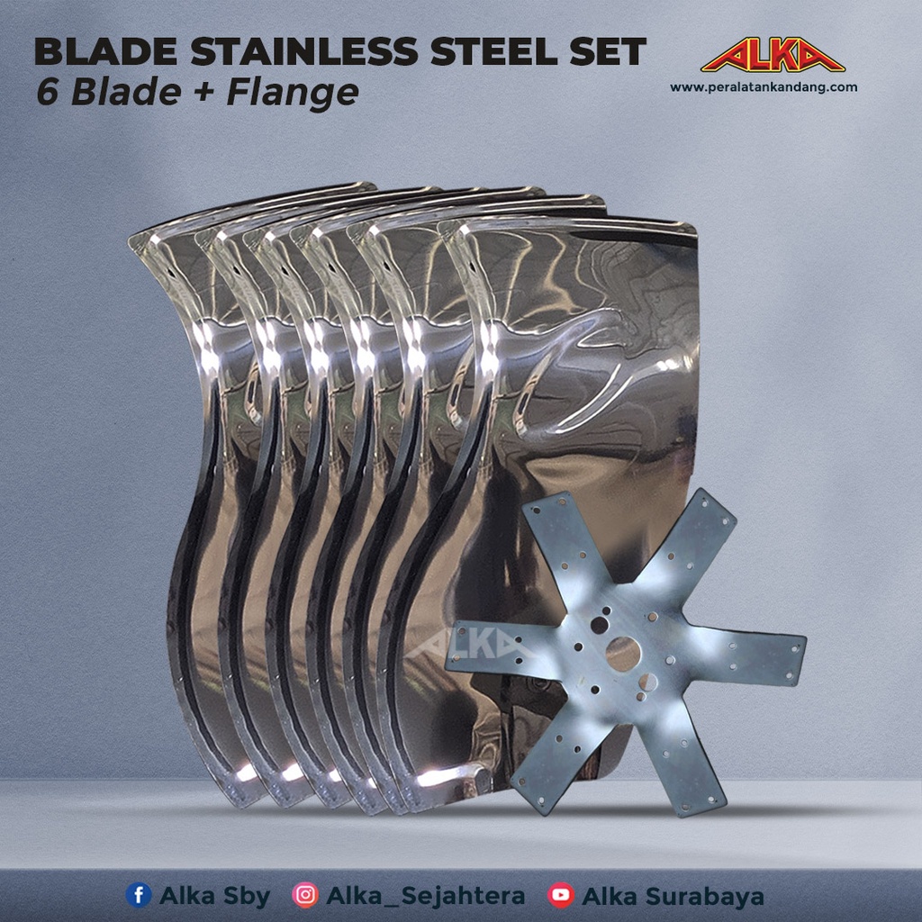 Jual Blade stainless steel Set (6 blade+flange) | Shopee Indonesia