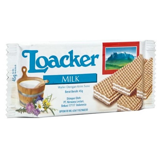 Jual Loacker Milk / Wafer Dengan Cream Susu 45 Gr | Shopee Indonesia