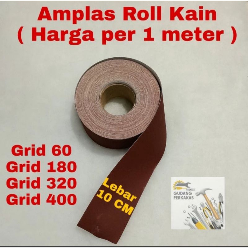 Jual Amplas Kain Meteran - Amplas Roll 4" Harga Per 1 Meter Lebar 4In ...