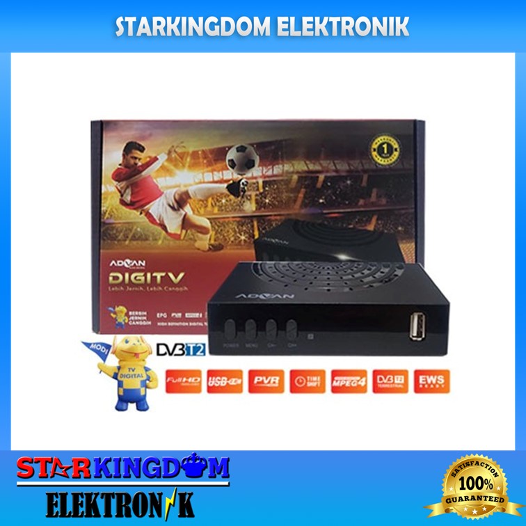 Jual Advan DIGIPRO TV Digital DVB-T2 Set Top Box UHF Garansi Resmi 1 ...