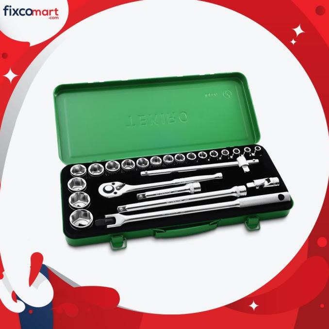 Jual Tekiro Socket Set 24 Pcs 1/2 Inch 6PT / Kunci Sock Set / Sok Set ...